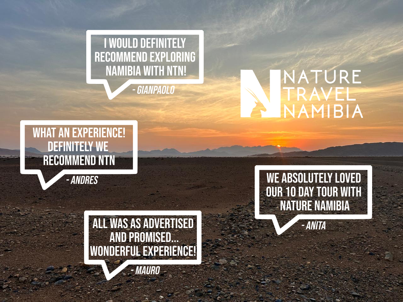 Great reviews all around! - Nature Travel Namibia